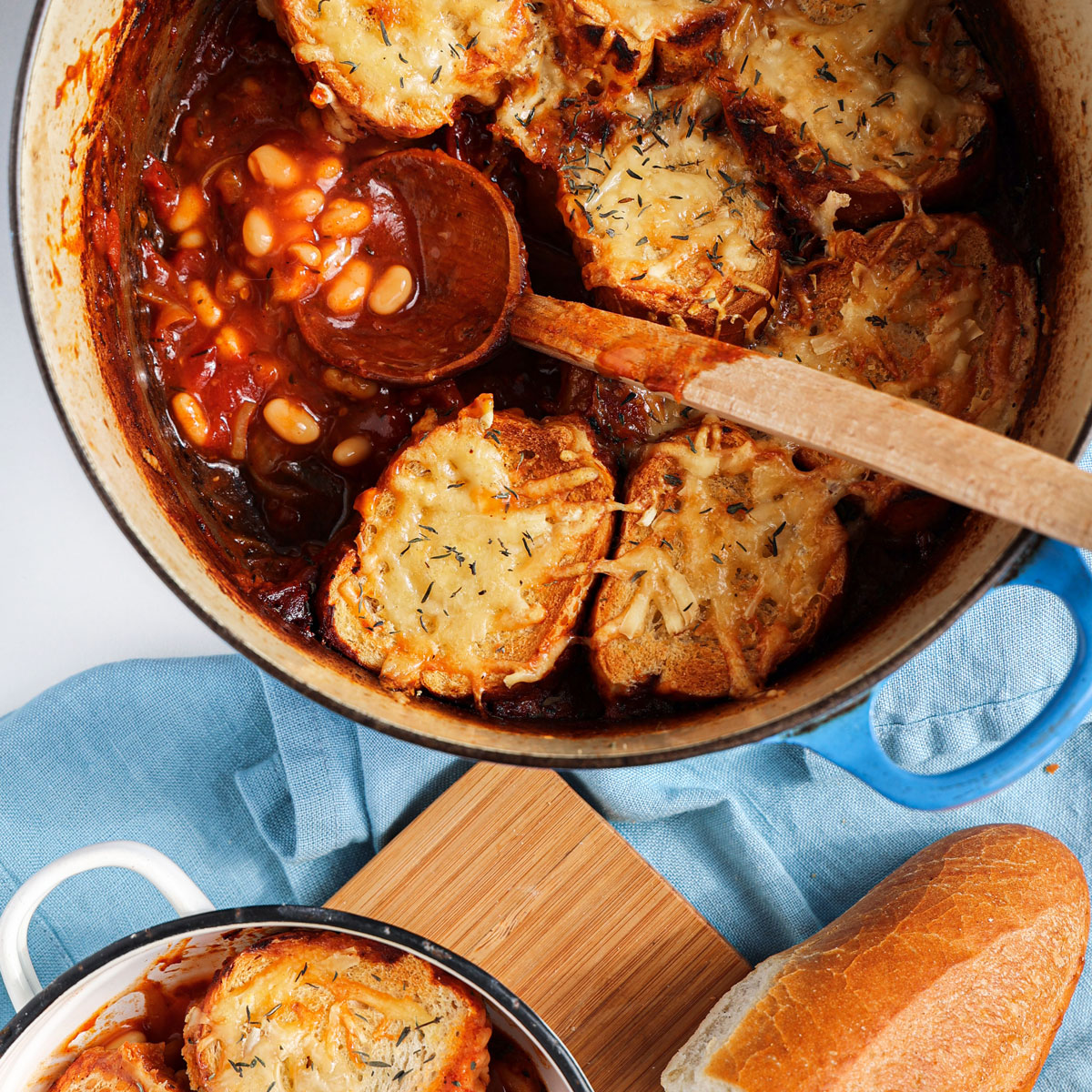 Sausage Hotpot with Baked Beans - All Kitchen Colours